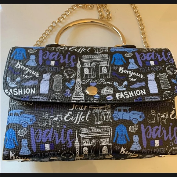 Bags | Vegan Crossbody Handbag Eiffel Tower French Bulldog Paris ...